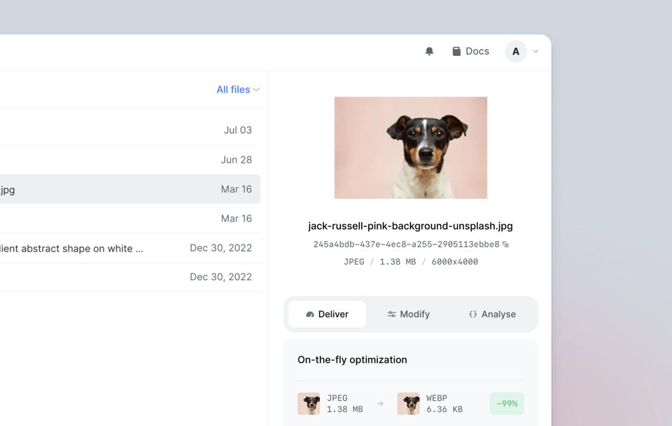 New In Uploadcare Dashboard Files Panel Webhook Orchestration And
