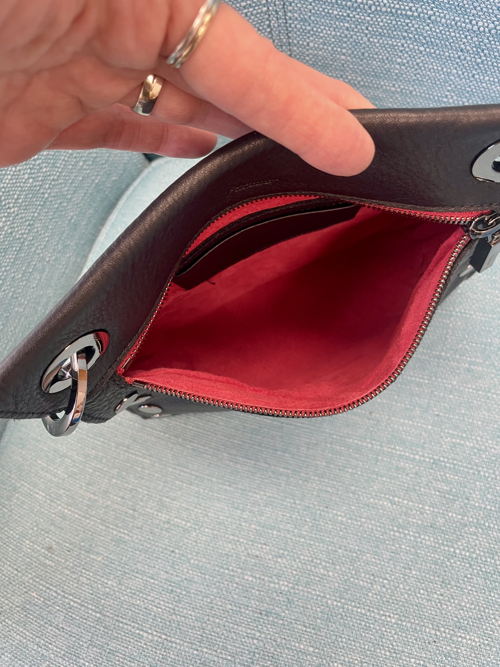 Tony | Black/Gunmetal Red-Zip | Med - $160.00 | Hammitt Heritage