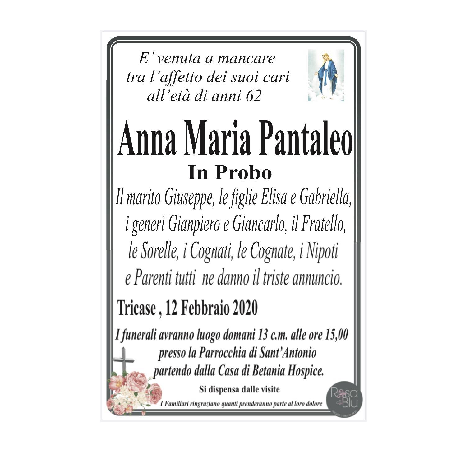 Funer24 - Anna Maria Pantaleo Tricase (LE)