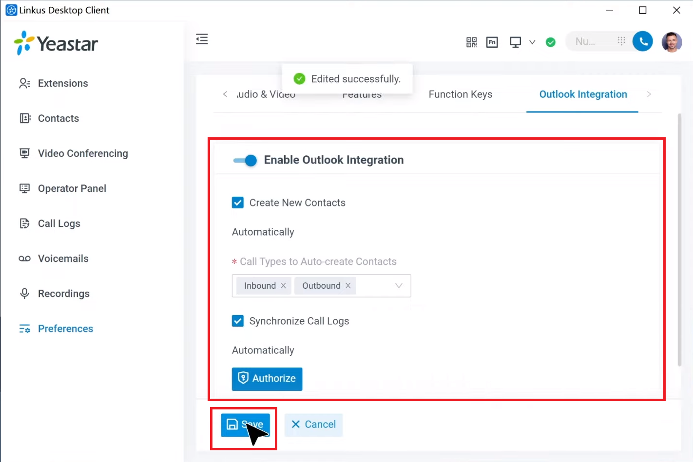 Integrate Linkus Desktop Client with Outlook for Windows