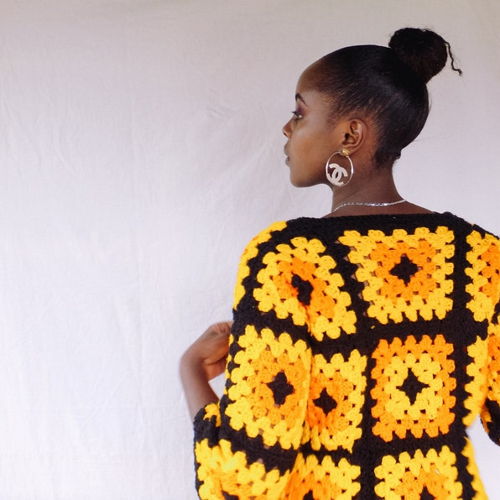 Easy Granny Square Crochet Cardigan Pattern