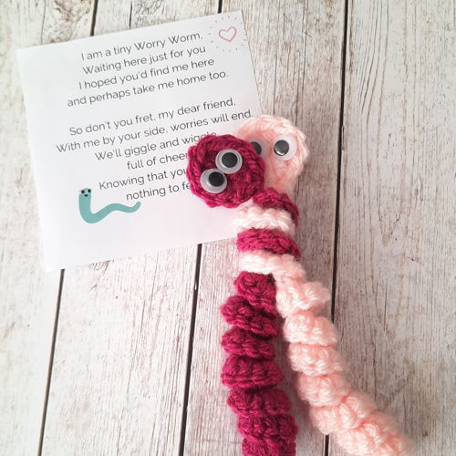Easy Worry Worm Crochet Pattern