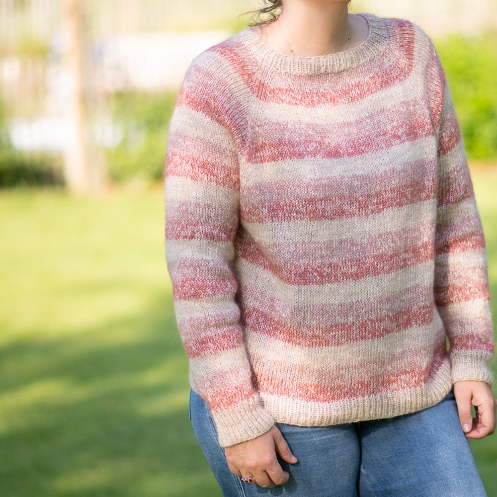 Easy Adriana Raglan Sweater Knitting Pattern