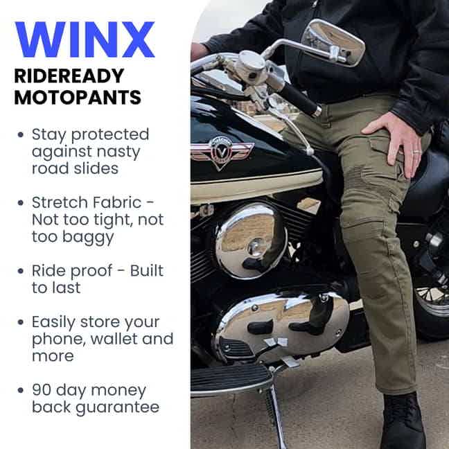 Winx RideReady Moto Pants - Armored Motorcycle Riding Pants | Winx ...