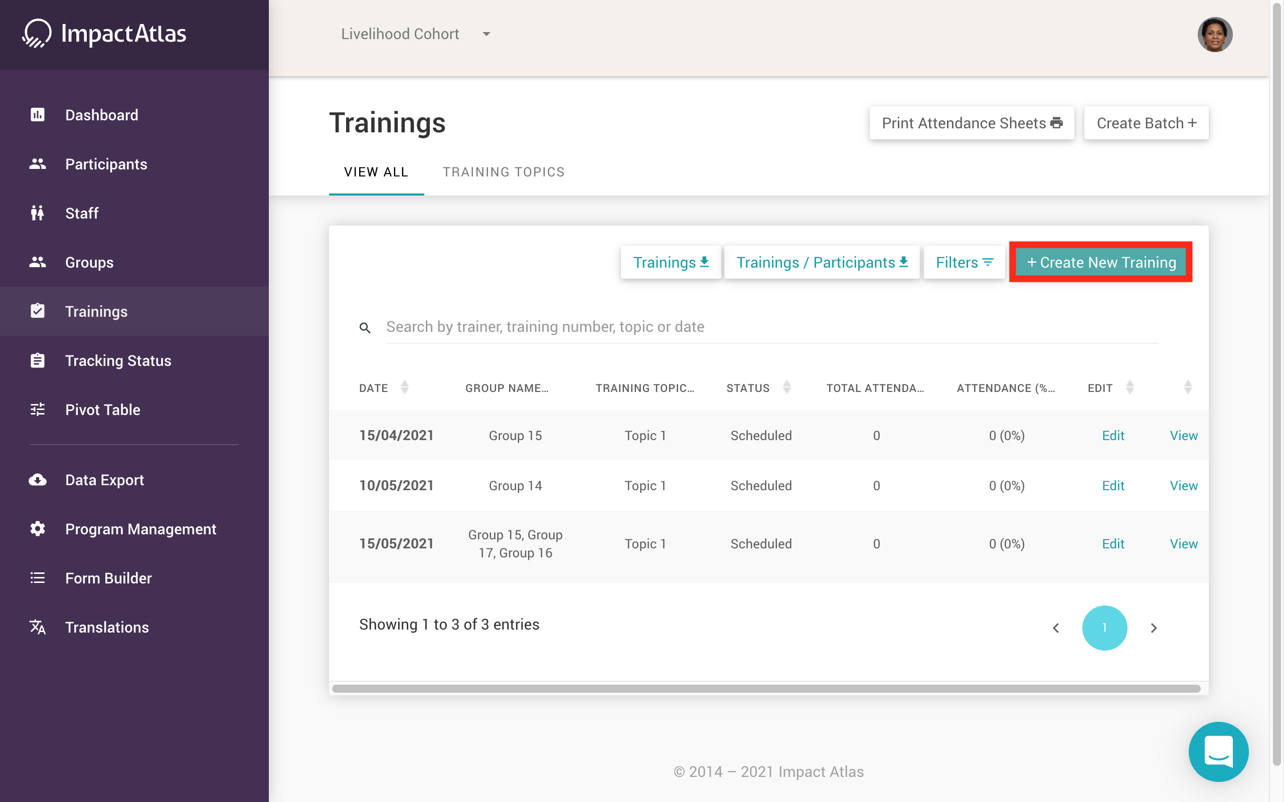 How to Create a New Training