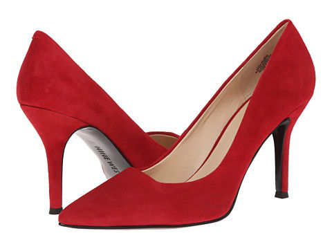 2 Best bright red high heel pumps with an almond or pointy toe for ...