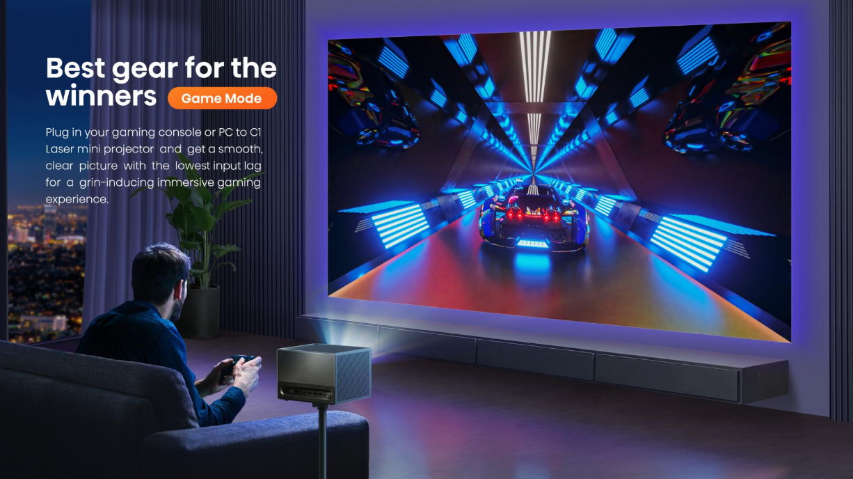 Hisense C1 4K Smart Laser Mini Projector 60"-300" - HiFiCorp