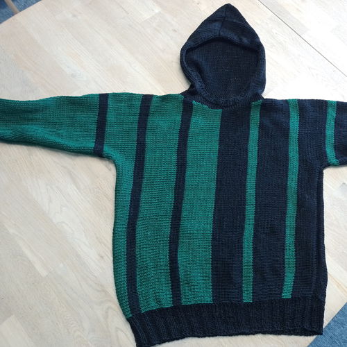 MARKUS, knitting pattern for a plain knitted hoodie in cotton with ...
