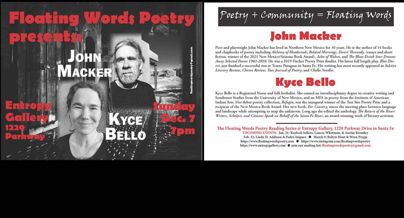 Floating Words Poetry Presents: John ... | Dec 7 | Santa Fe Reporter