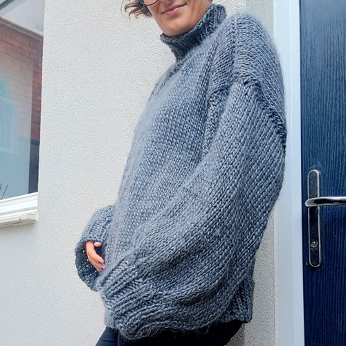 Easy Straight needle sweater - knitting pattern