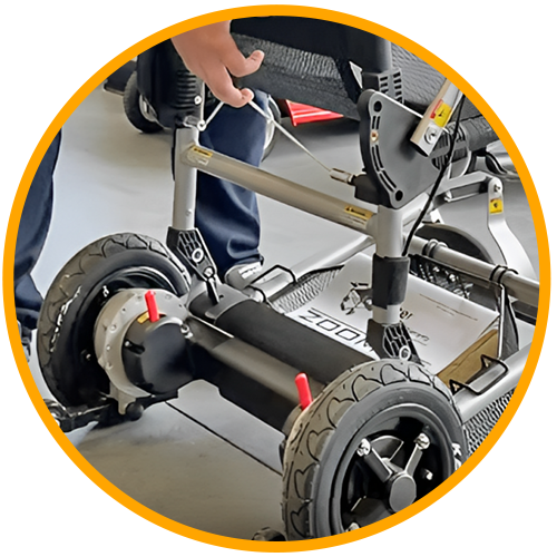Zoomer® Folding Power Chair One-Handed Control with Detachable Frame ...