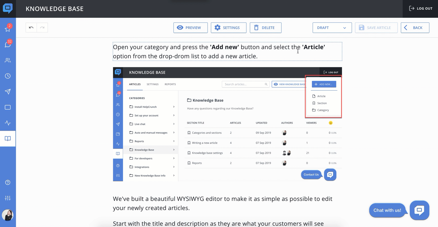How To Write A New Knowledge Base Article HelpCrunch