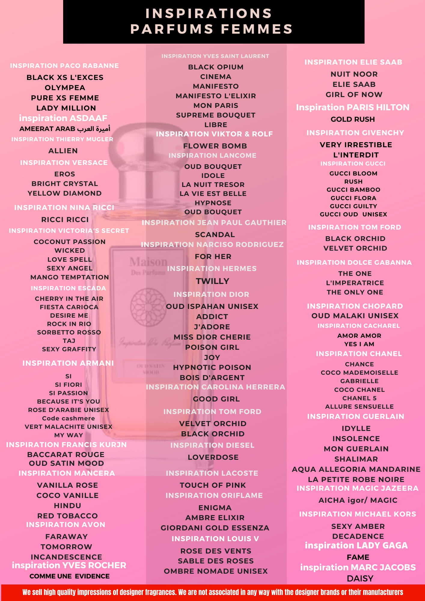 catalogue landing – Maison Des Parfums