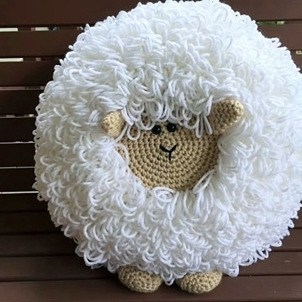 Crochet Sheep Pillow Pattern