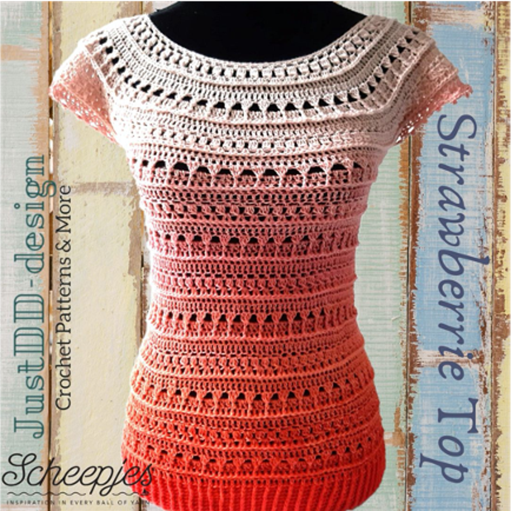 Strawberries on top. crochet pattern