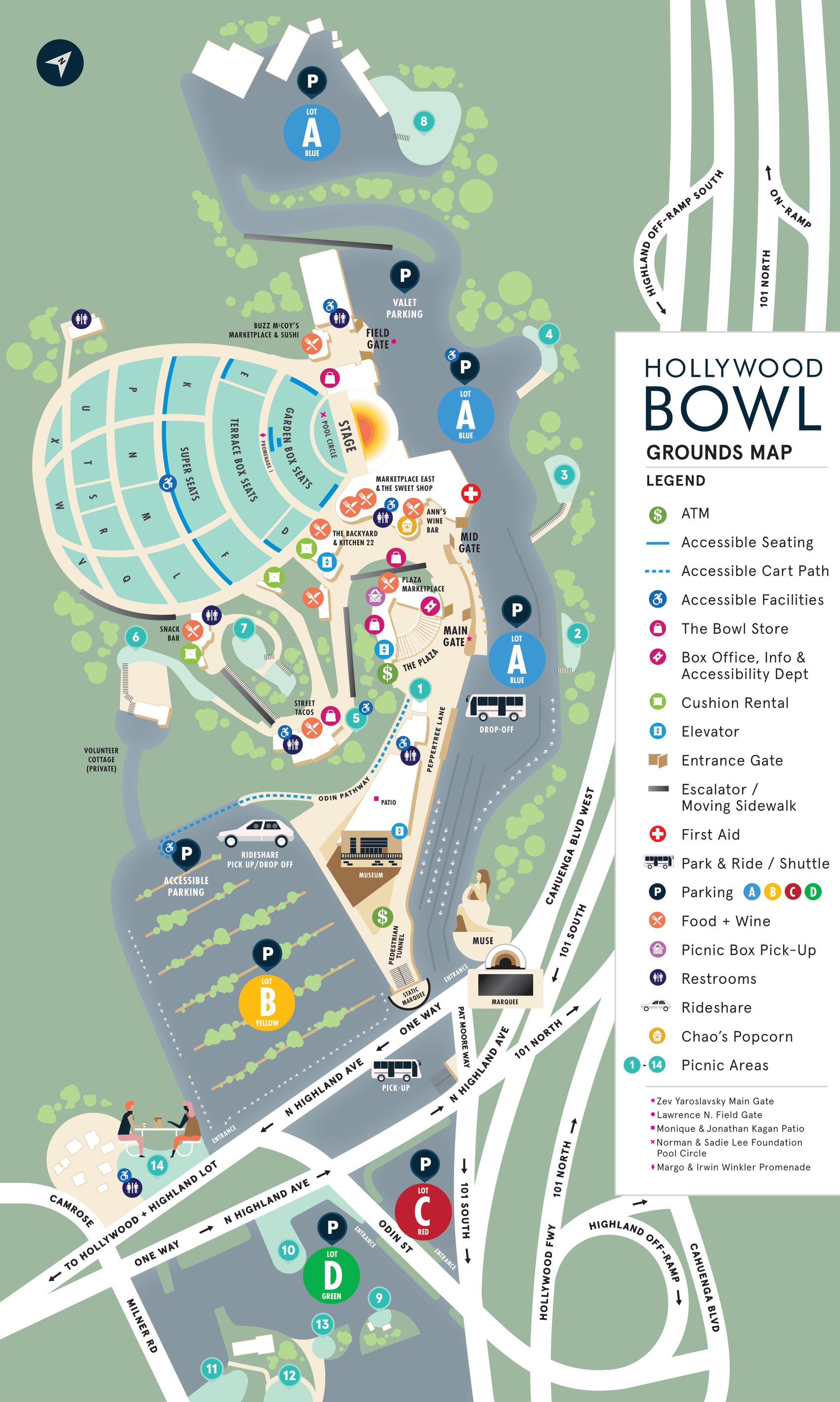 Grounds Map | Hollywood Bowl