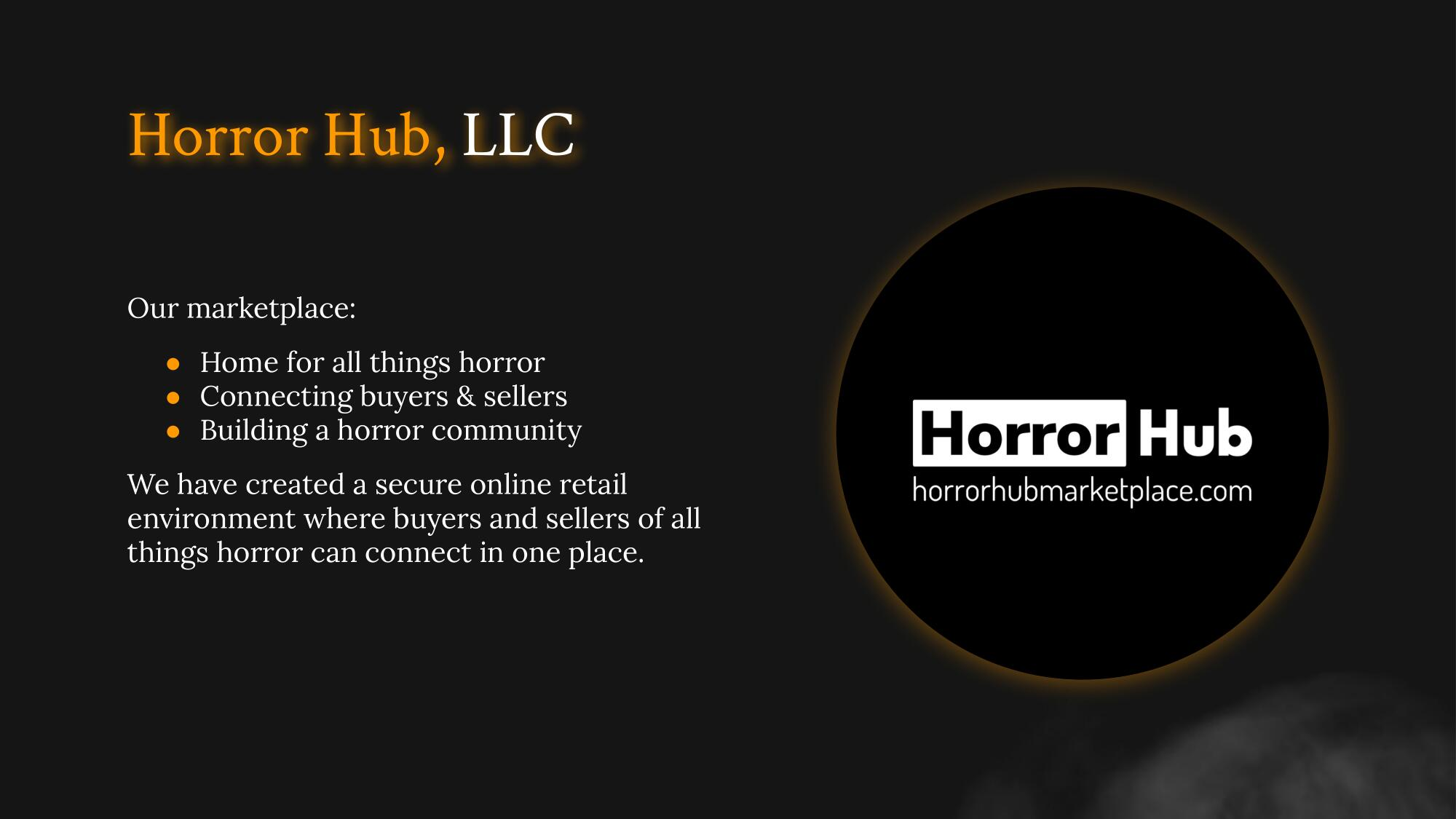 Horror Hub Marketplace Updates, Team, and Funding Progress | Wefunder ...