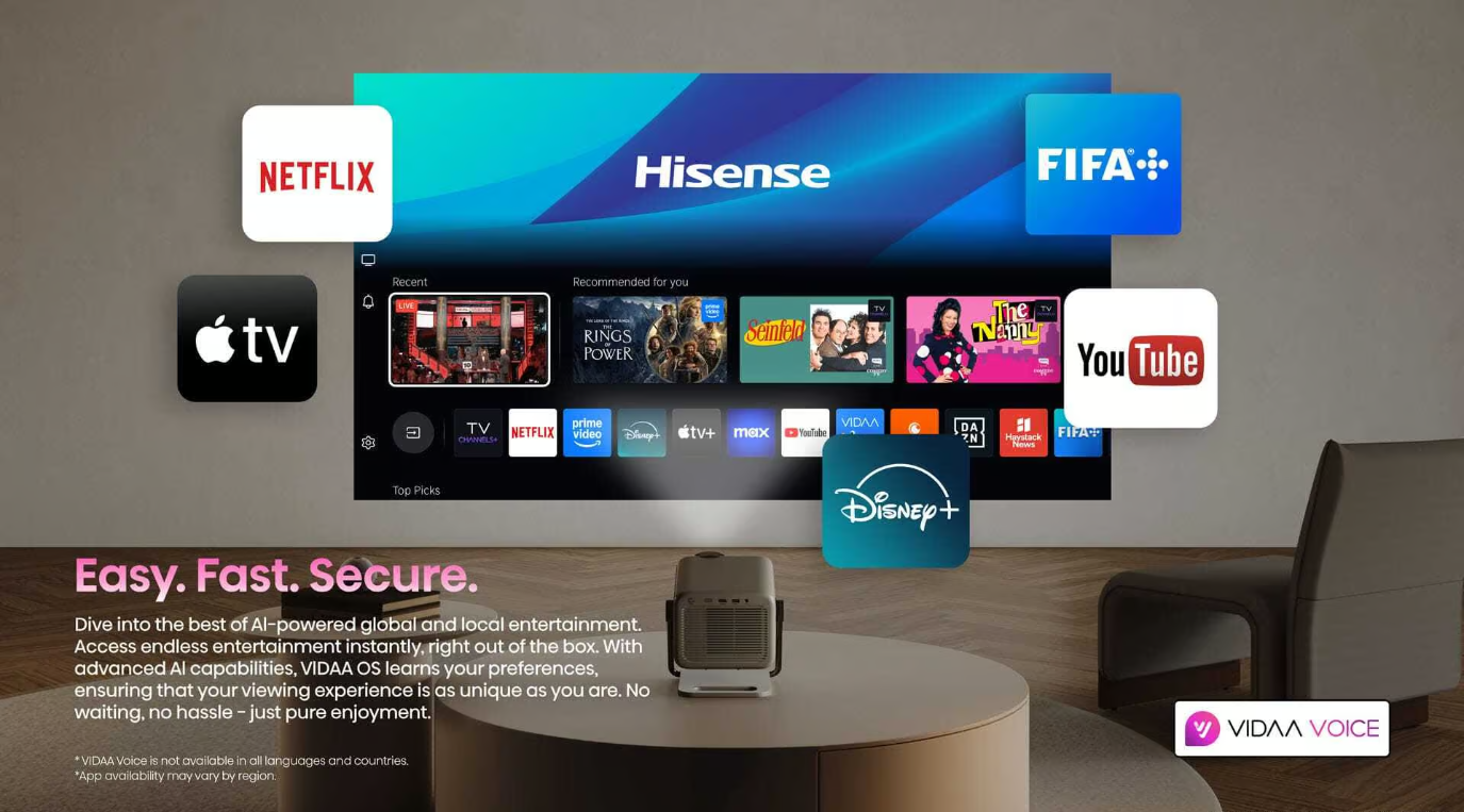 Hisense 65-200inch Laser TV Smart Mini Projector-M2PRO - Incredible