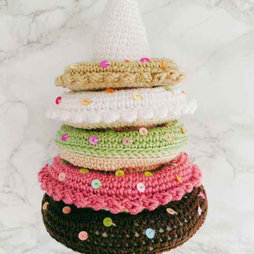 Easy Donut Stacking Tower