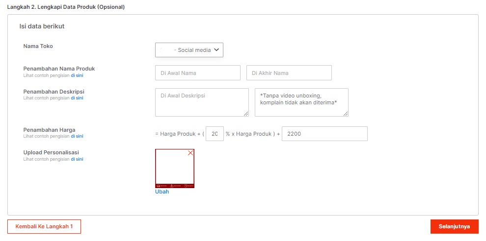 Export Master Produk