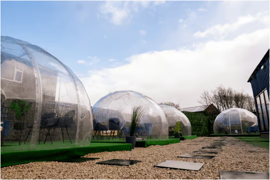 GeoDomeX Clear DIY Self Build Outdoor Geodesic Dome Room Garden Igloo ...