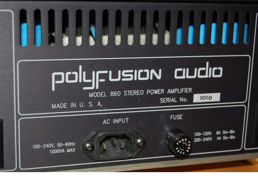 Polyfusion Audio 860 Stereo Power Amplifier For Sale | Audiogon