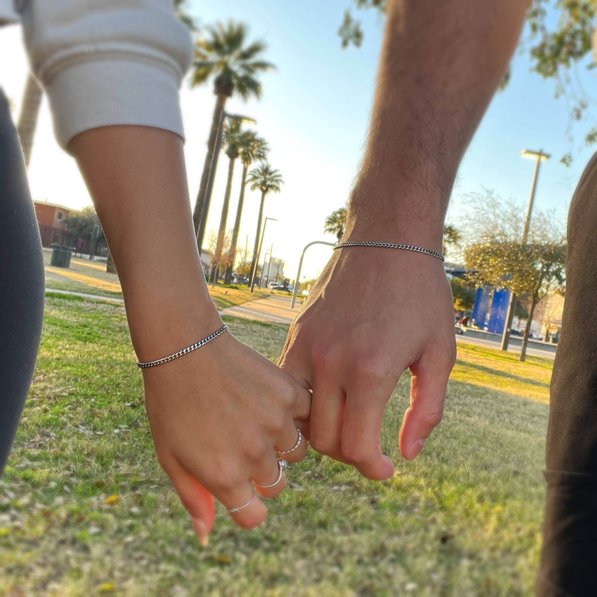 Couples Bracelets - Matching Permanent Bracelets - Long Distance – Locked