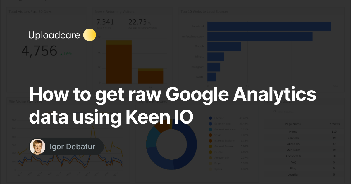 How to get raw Google Analytics data using Keen IO | Uploadcare