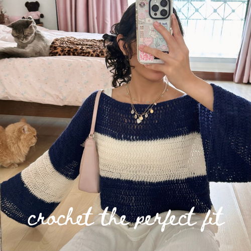 Easy Striped Sweater Pattern and Material Kit