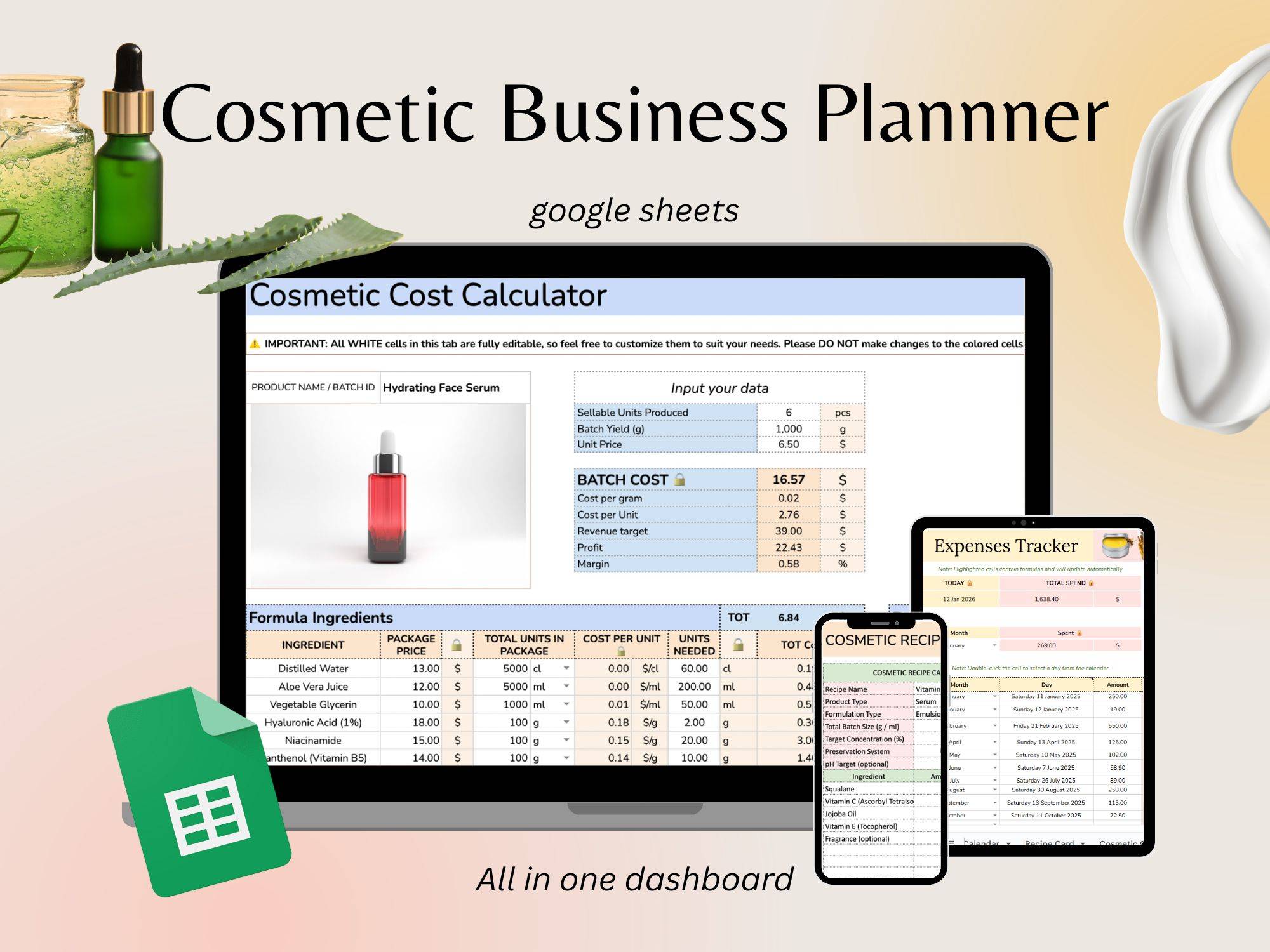 Cosmetic Handmade Business Planner – ESTHETICIANSPACE