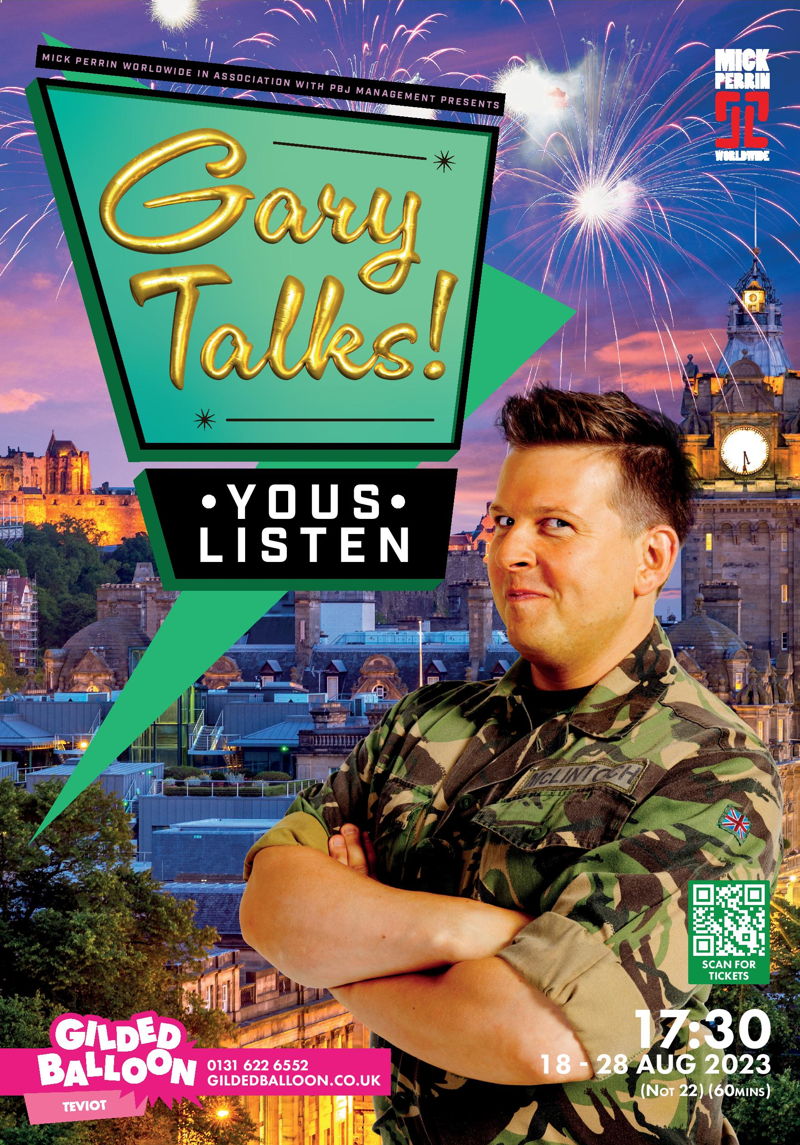 Gary: Tank Commander - Gary Talks (Yous Listen) - Comedy Poster Awards 2023