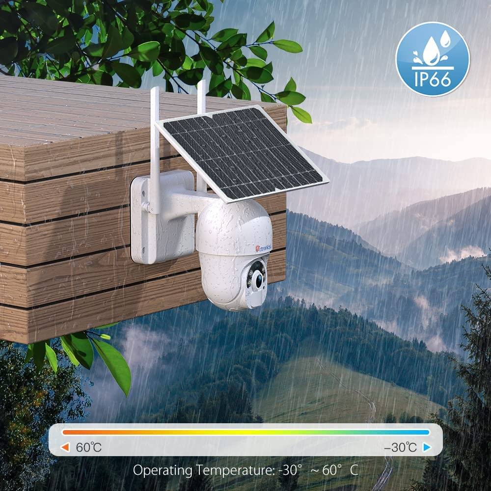 Ctronics 3G/4G LTE Solar Surveillance Camera on 14400mAh Battery, 4G ...