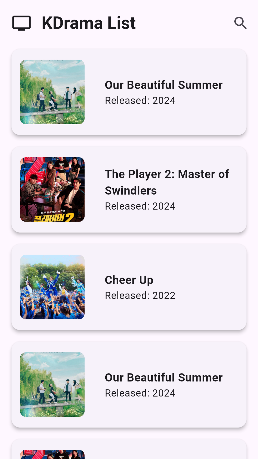 GitHub - handikatriarlan/kdrama_list: A simple Flutter application to ...