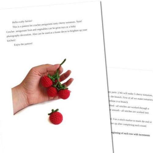 Easy CHERRY TOMATOES Crochet Pattern PDF - Crochet Food Pattern ...