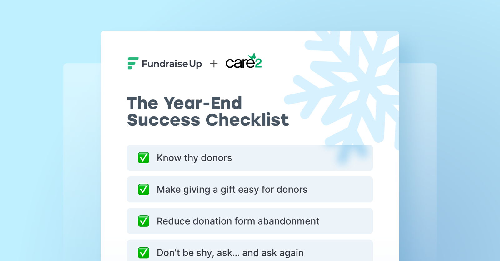 Your last-minute checklist to maximizing year-end success | Fundraise ...