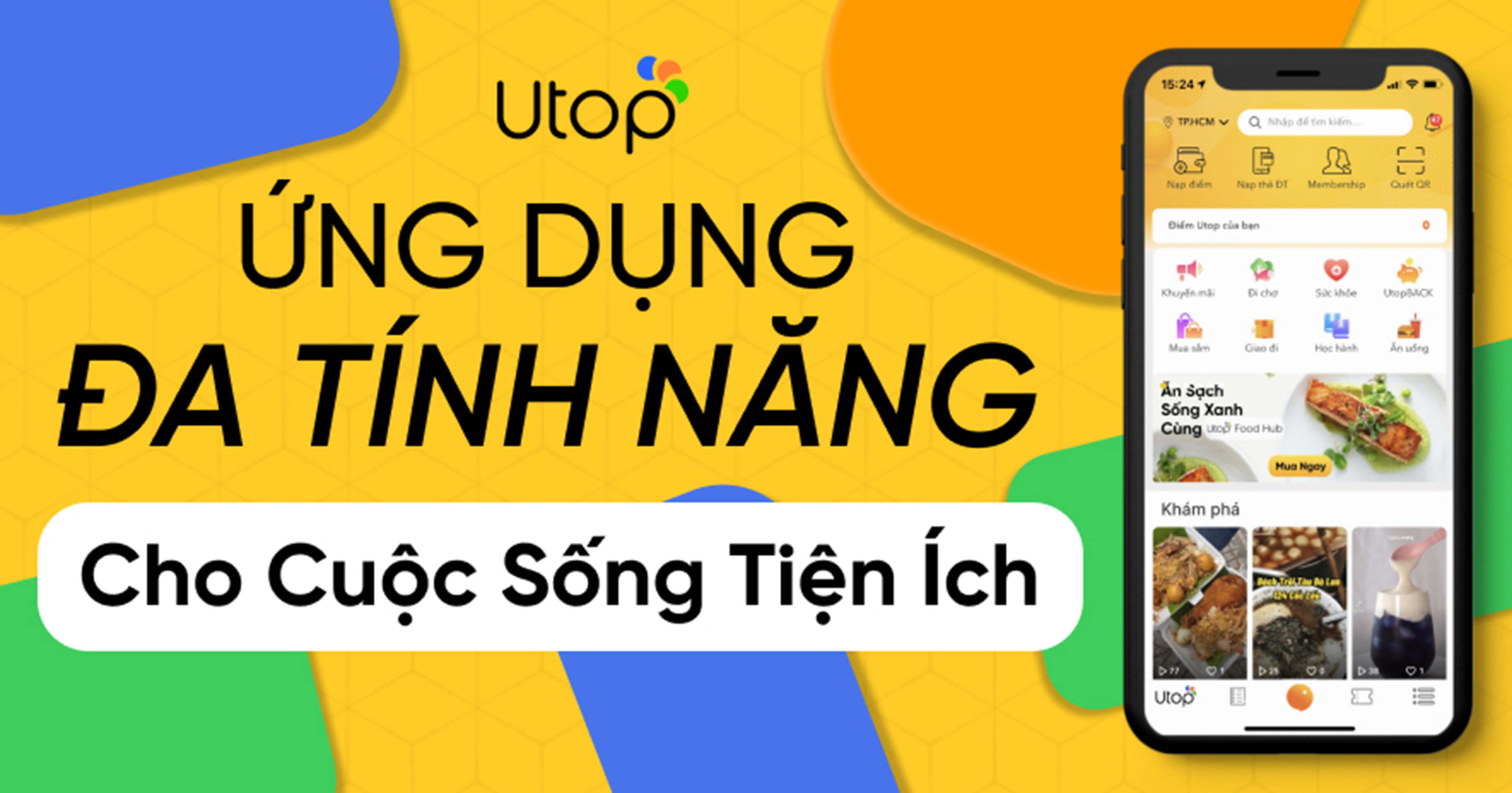Utop - Ứng dụng đa tính năng cho cuộc sống tiện ích. - link demo qa