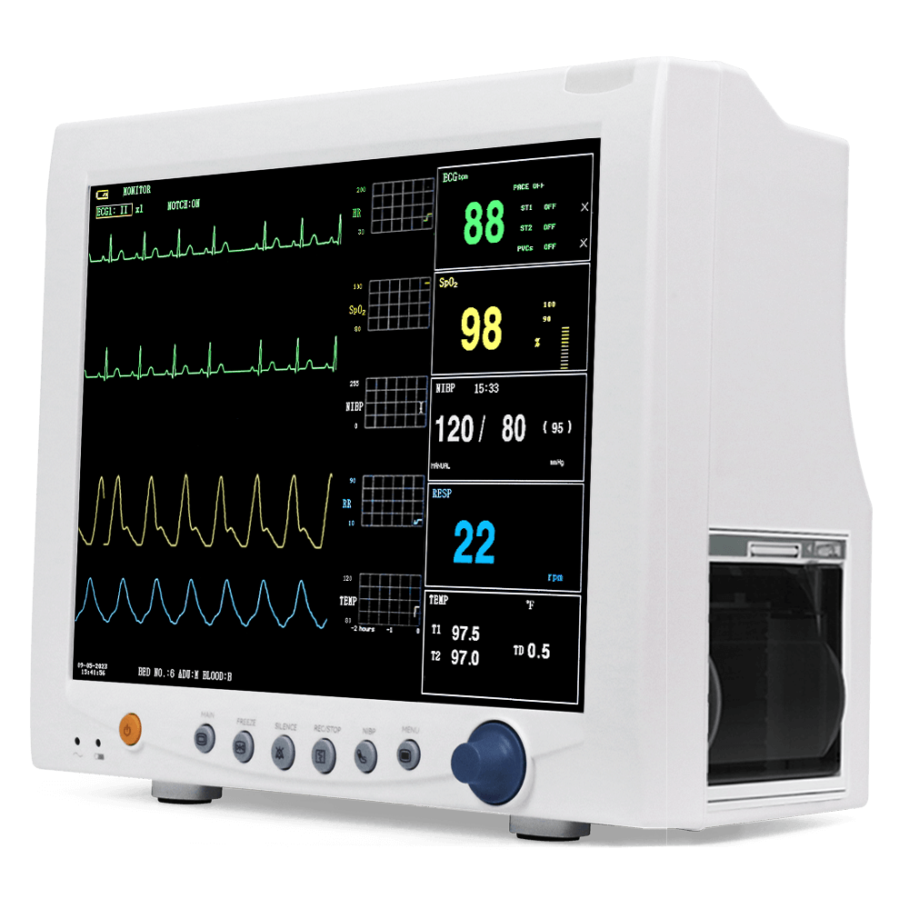 12-Inch Patient Monitor, EtCO2, ECG, Oxygen Saturation, Pulse Rate ...