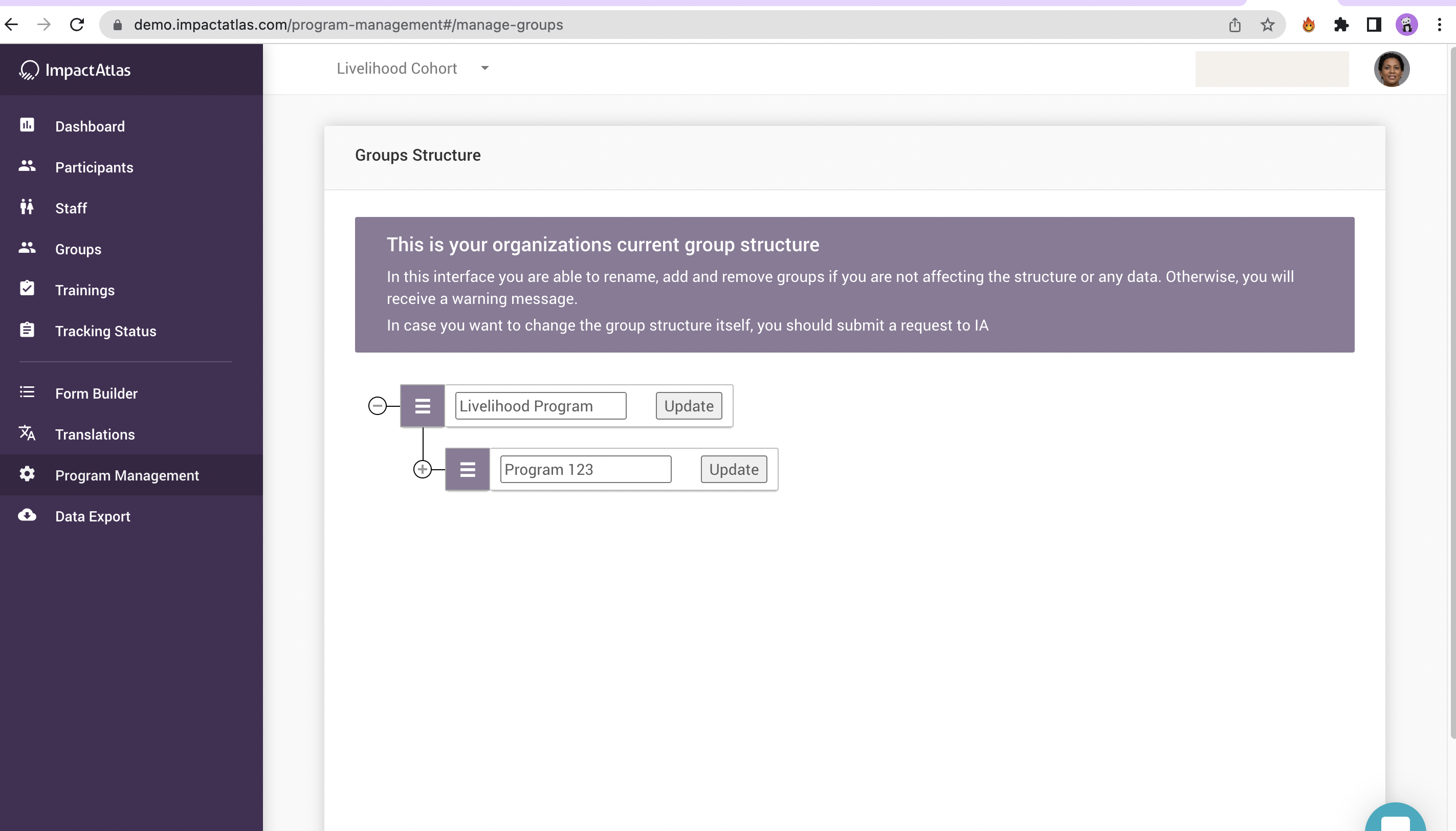 How to manage group structure
