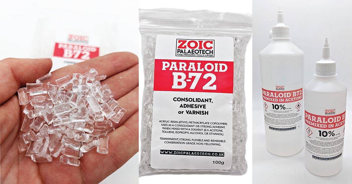 How to use Paraloid B-72 in Fossil Preparation – ZOIC PalaeoTech Limited