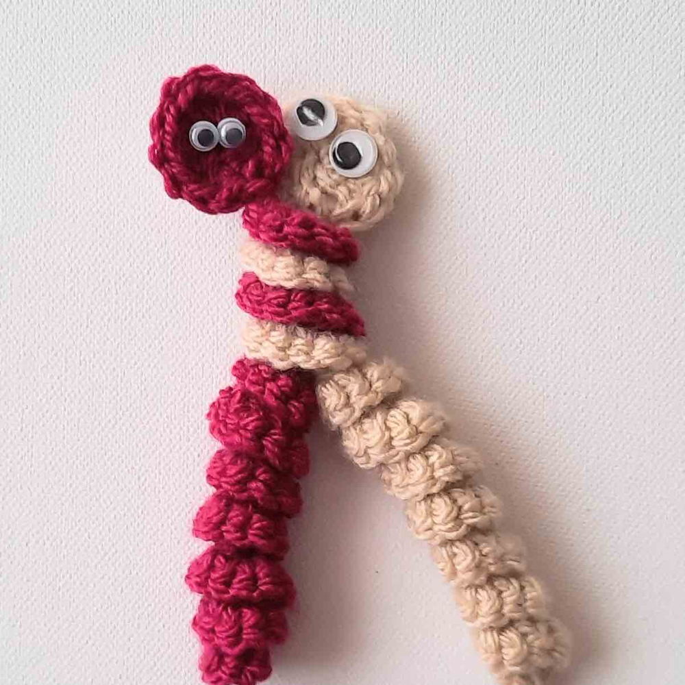 Easy Worry Worm Crochet Pattern