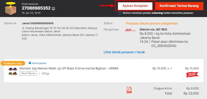 Prosedur untuk Retur Produk (Khusus Mitra)