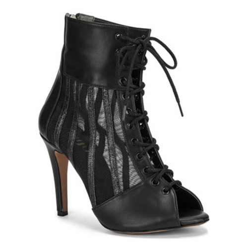 Showtime - Open toe lace up mesh ankle boot with sparkles - $139.00 ...