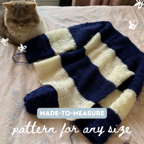 Easy Striped Sweater Pattern and Material Kit