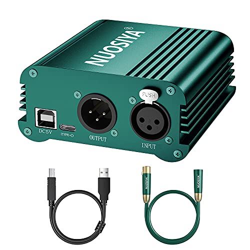 48V Phantom Power Supply, Anti-Noise Portable Mic Power Supply with 5 ...