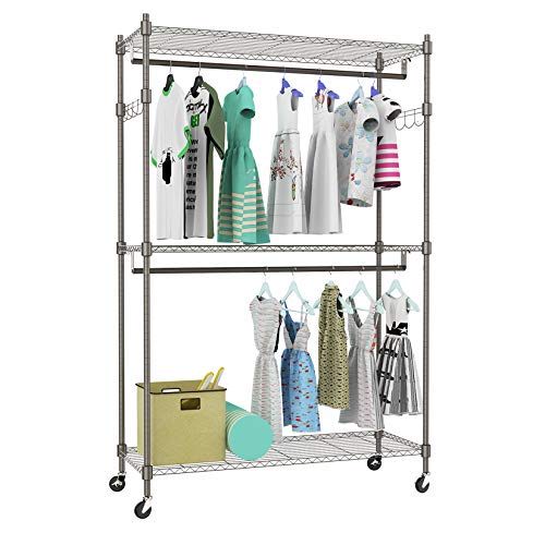 Kemanner Heavy Duty Rolling Garment Rack vs Simple Houseware Heavy Duty ...