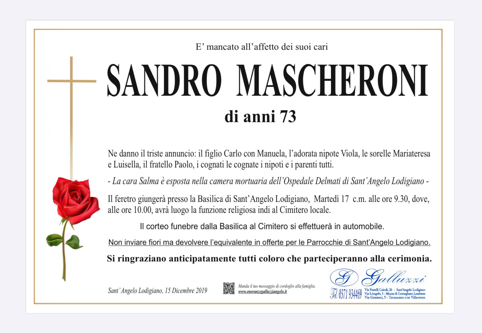 Funer24 - Alessandro Mascheroni Sant'Angelo Lodigiano (LO)