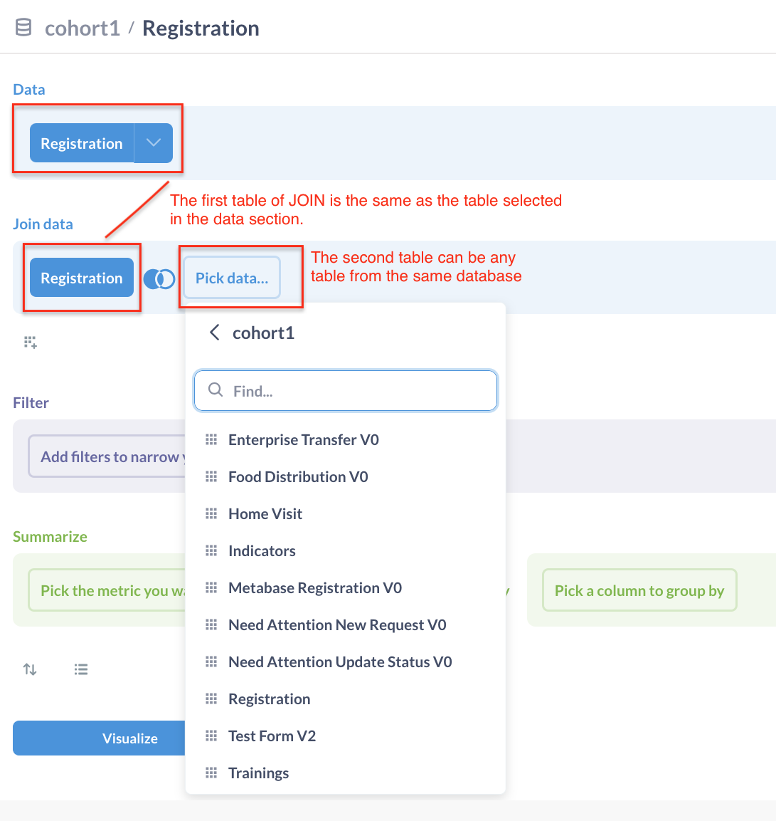 Metabase Query Builder