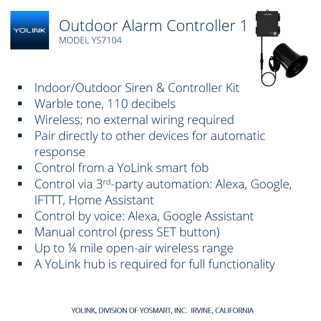 Smart Outdoor Relay & Alarm Controller (Alarm Device Not Included, YoL ...