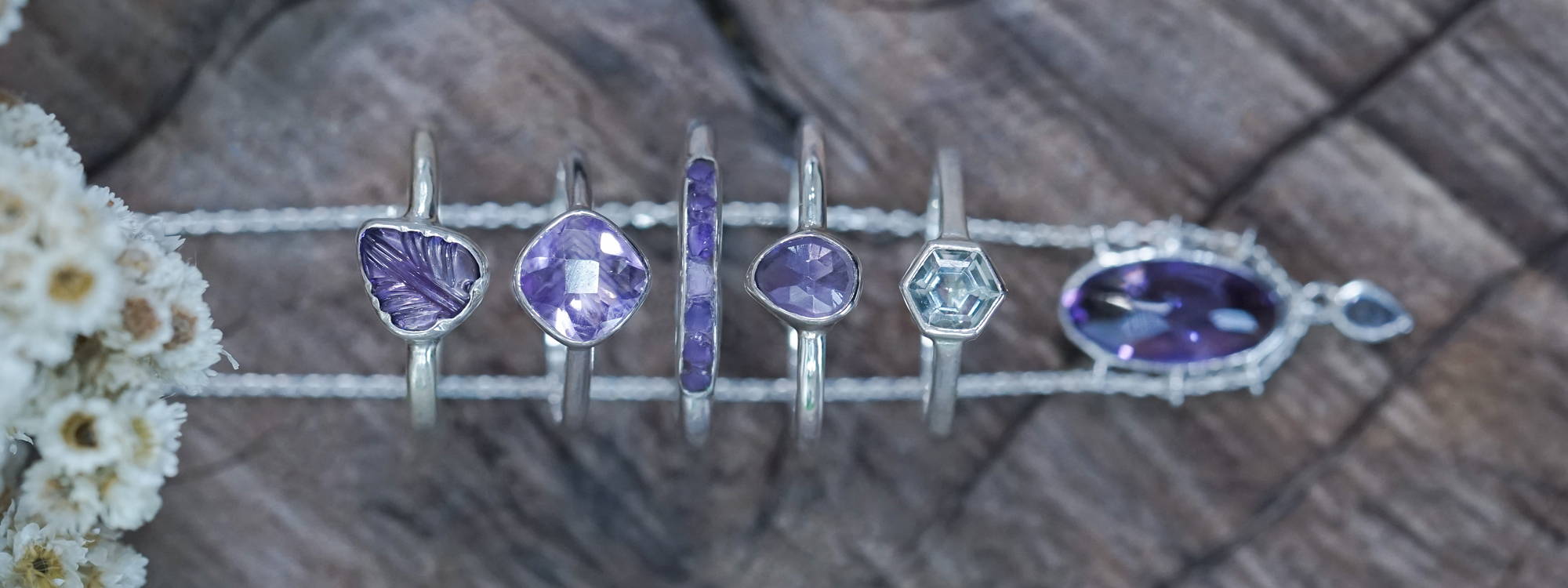 FEBRUARY BIRTHSTONE: AMETHYST - Gardens of the Sun | Ethical Jewelry