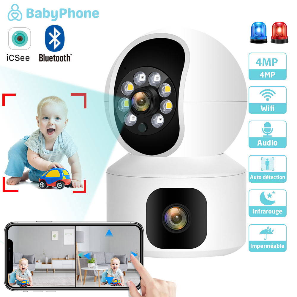 Babyphone Caméra Vidéo Surveillance Bébé Longue Portée Connecté ...